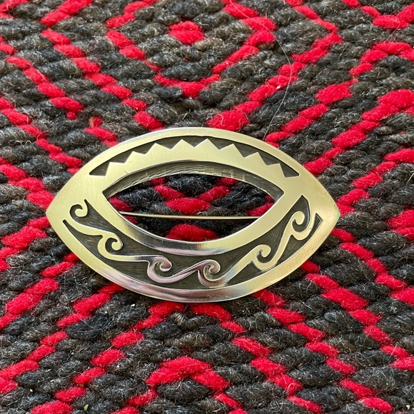 Hopi | Jewelry | Vintage Hopi Sterling Silver Overlay Pin | Poshmark